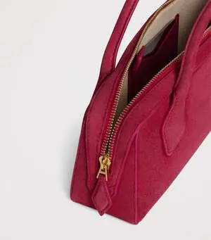 Alaïa Suede Le Teckel Clutch - Red