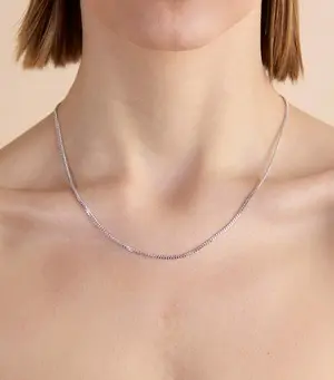 ASTRID & MIYU Sterling Curb Chain Necklace
