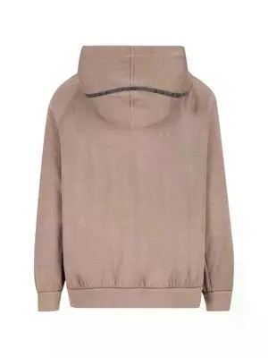 Brunello Cucinelli Hooded Zip-up With Sporty Stripes