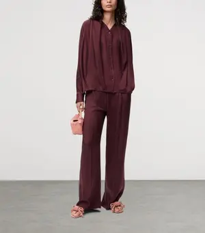 Loewe Silk Wide-leg Trousers