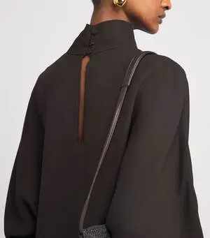 JOSEPH Crepe Buick Blouse - Brown