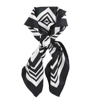 JOSEPH Large Silk Zenza Scarf - Black