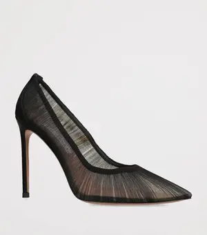 AQUAZZURA Tulle Voile Pumps 105 - Black