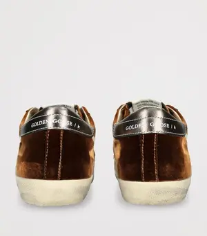 GOLDEN GOOSE Velvet Super-star Sneakers - Brown