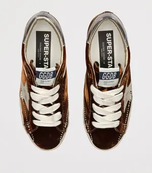 GOLDEN GOOSE Velvet Super-star Sneakers - Brown