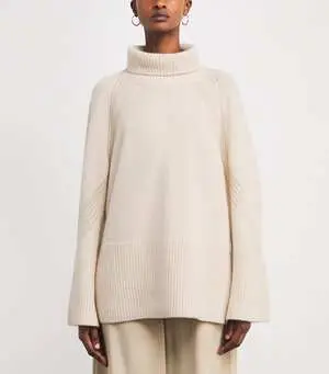 JOSEPH Cashmere Loftus Rollneck Sweater - Beige