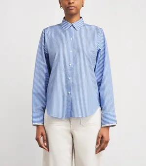 ME+EM Cotton Stripe Double-cuff Shirt