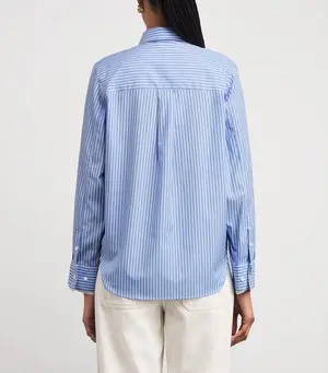 ME+EM Cotton Stripe Double-cuff Shirt