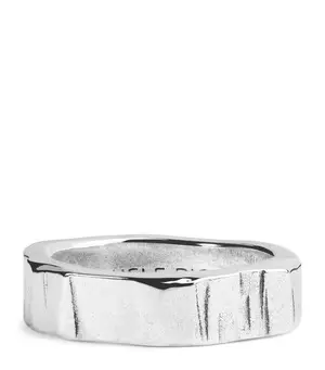 Emanuele Bicocchi Hammered Band Ring - Silver