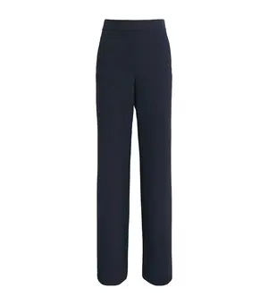 Veronica Beard Tonelli Wide-leg Trousers - Navy