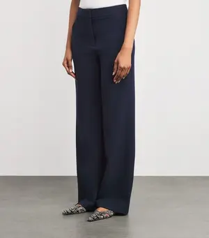 Veronica Beard Tonelli Wide-leg Trousers - Navy
