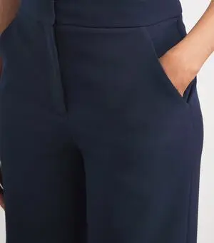 Veronica Beard Tonelli Wide-leg Trousers - Navy