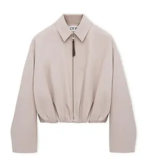 Loewe Cotton-silk Draped Bomber Jacket