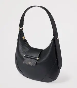 JIMMY CHOO Leather Shoulder Bag - Black