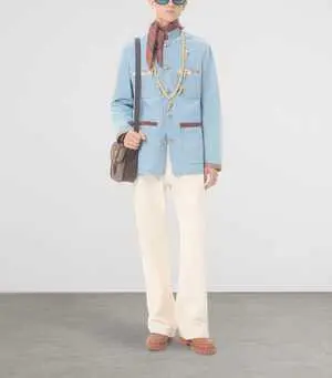 Valentino Garavani Denim Safari Jacket - Blue