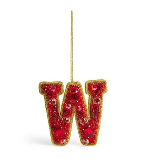 TINKER TAILOR Embellished W Tree Decoration - Red