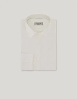 Canali Regular Fit Cotton And Cashmere Blend Casual Shirt - White
