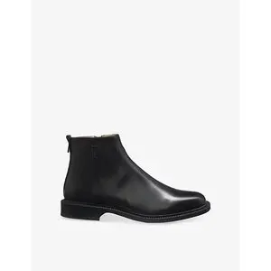 Hugo Logo Trim Leather Boots