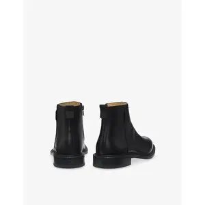 Hugo Logo Trim Leather Boots