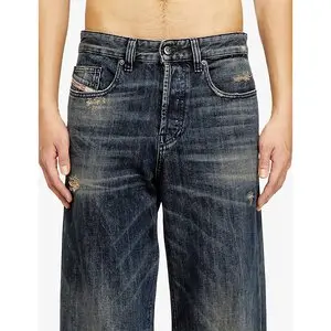 DIESEL® 20 D-macro 0adbz Wide-leg Denim Jeans - 01