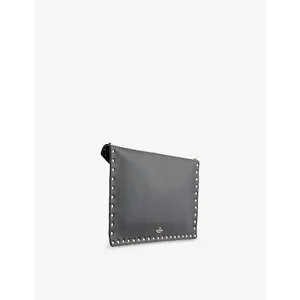 Valentino Garavani Rockstud Leather Clutch - Nero