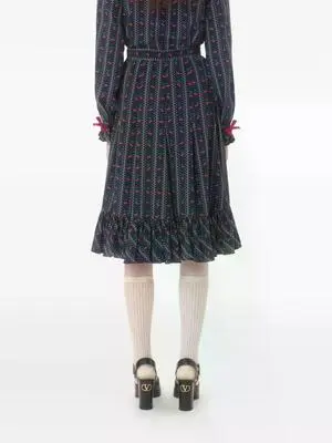 Valentino Garavani Crepe De Chine Midi Skirt