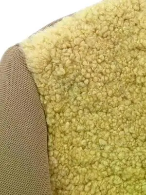 Celine 2010s Shearling-panel Coat