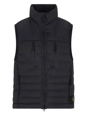 Stone Island Vest With Pockets - Blue