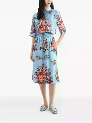 Dolce & Gabbana Floral-print Shirt - Blue