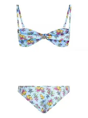 Dolce & Gabbana Floral-print Twist Bikini
