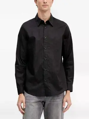 Armani Exchange Patterned Buttoned Shirt - Black