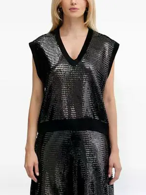 Armani Exchange Sequin Embellished Vest