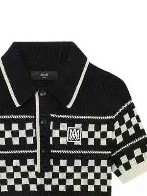 Amiri Check-pattern Polo Shirt