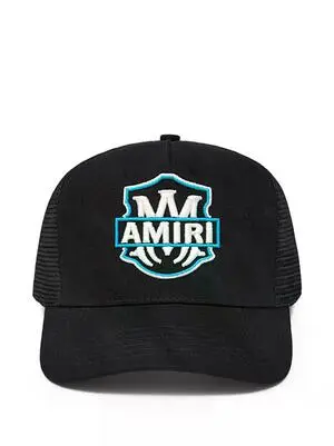 Amiri Emblem Trucker Cap - Black