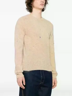 JW Anderson Logo-embroidered Jumper - Neutrals
