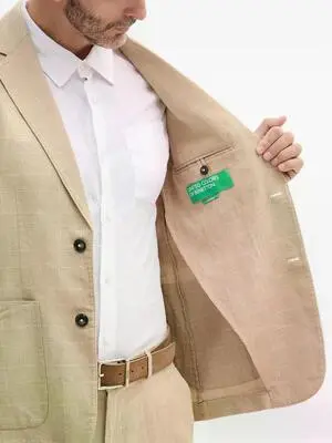 BENETTON Check Button Suit Jacket