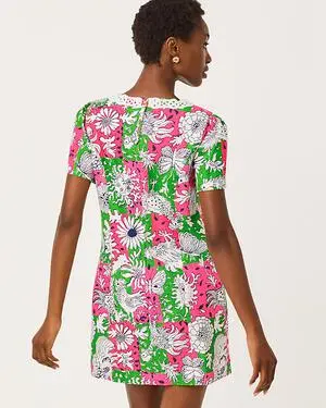 LILLY PULITZER Salem Shift Romper - Cherry Blossom Pink Chicken Check