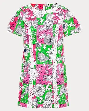 LILLY PULITZER Salem Shift Romper - Cherry Blossom Pink Chicken Check