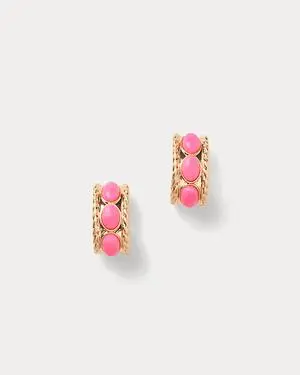 LILLY PULITZER Sunshine Grove Hoop Earrings - Cherry Blossom Pink