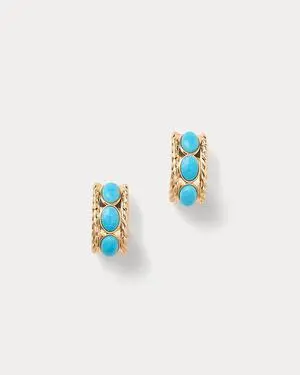 LILLY PULITZER Sunshine Grove Hoop Earrings - Turquoise Tide