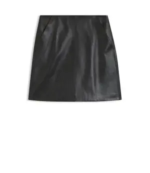 BOSS Nappa-leather Mini Skirt With Seam