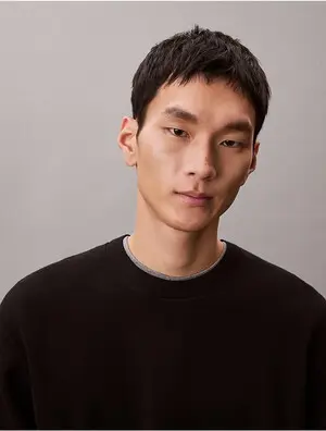 Calvin Klein Relaxed Fit Tech Knit Sweater - Black