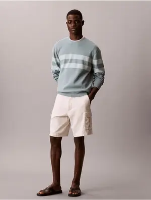 Calvin Klein Tech Knit Striped Sweater - Lead