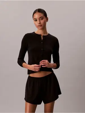 Calvin Klein Ultra Soft Modal Cardigan - Black