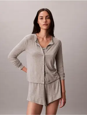 Calvin Klein Ultra Soft Modal Cardigan - Grey Heather