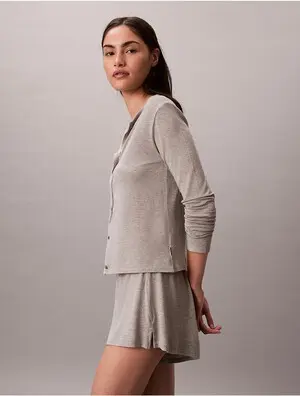 Calvin Klein Ultra Soft Modal Cardigan - Grey Heather