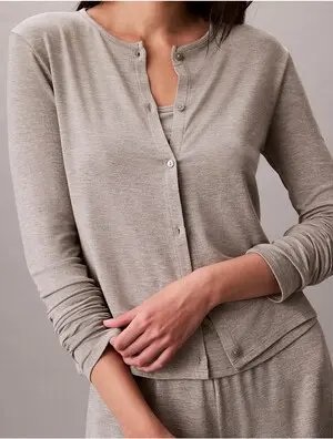 Calvin Klein Ultra Soft Modal Cardigan - Grey Heather
