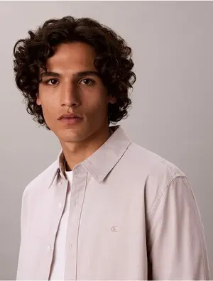 Calvin Klein Solid Classic Oxford Button-down Shirt - Dusted Fox