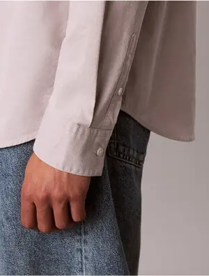 Calvin Klein Solid Classic Oxford Button-down Shirt - Dusted Fox