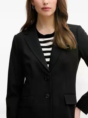 BENETTON Notched Lapels Blazer - Black